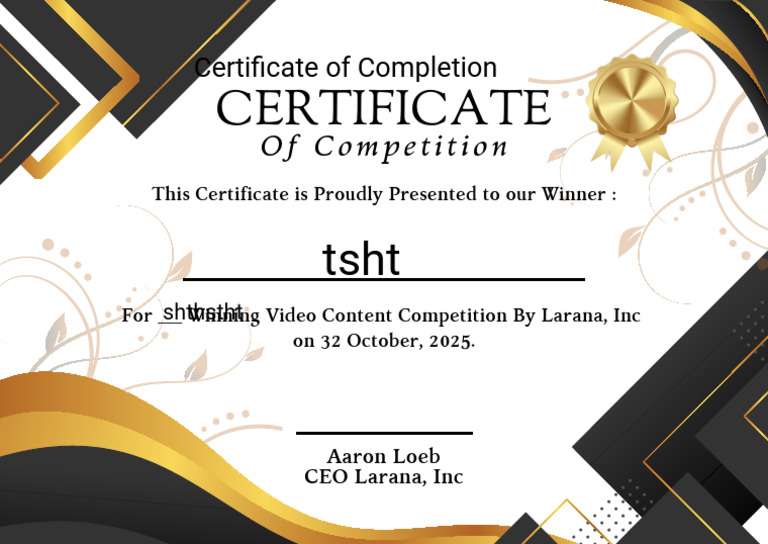 TSHT Certificate | PDF