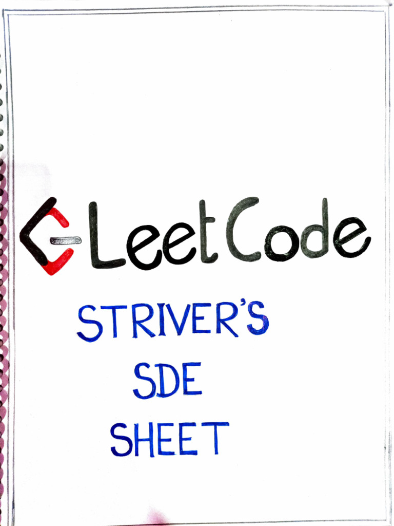 Striver Sde Sheet | PDF