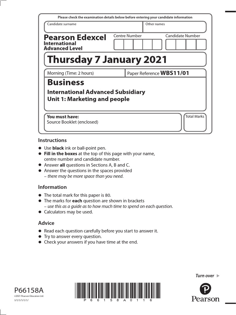 International A-Level Marketing Exam Guide | PDF