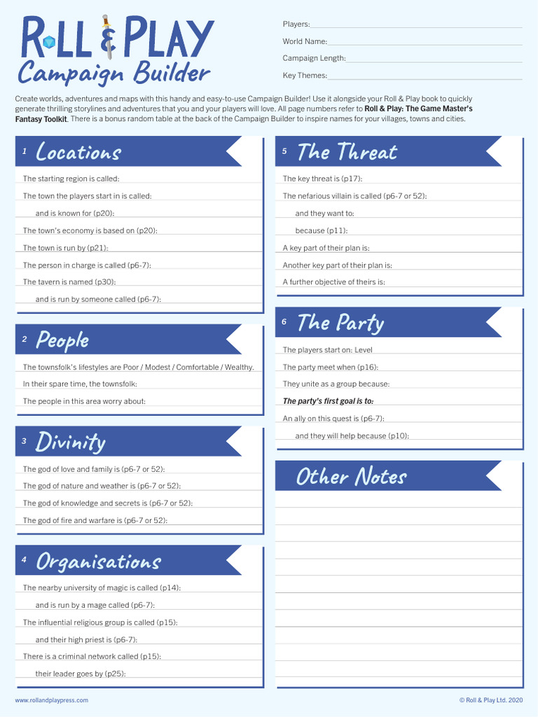 Campaign Builder for Roll & Play | PDF | Earth Sciences