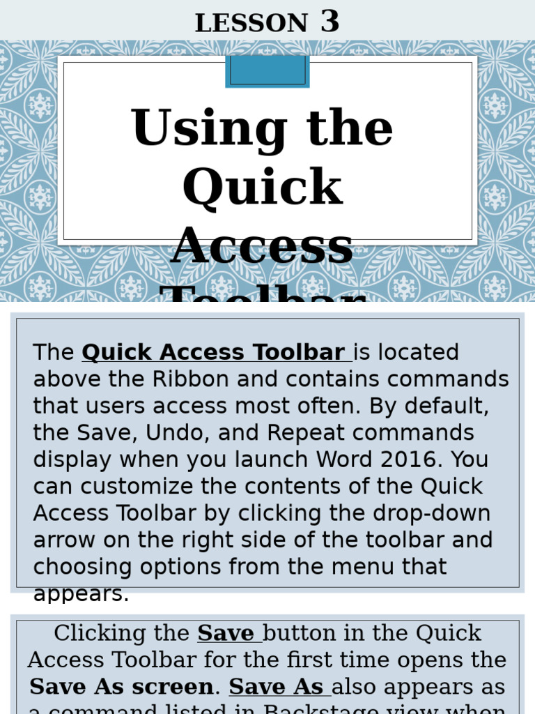 2ndq-Lesson 3-Using The Ribbon | PDF | Microsoft Word | Software