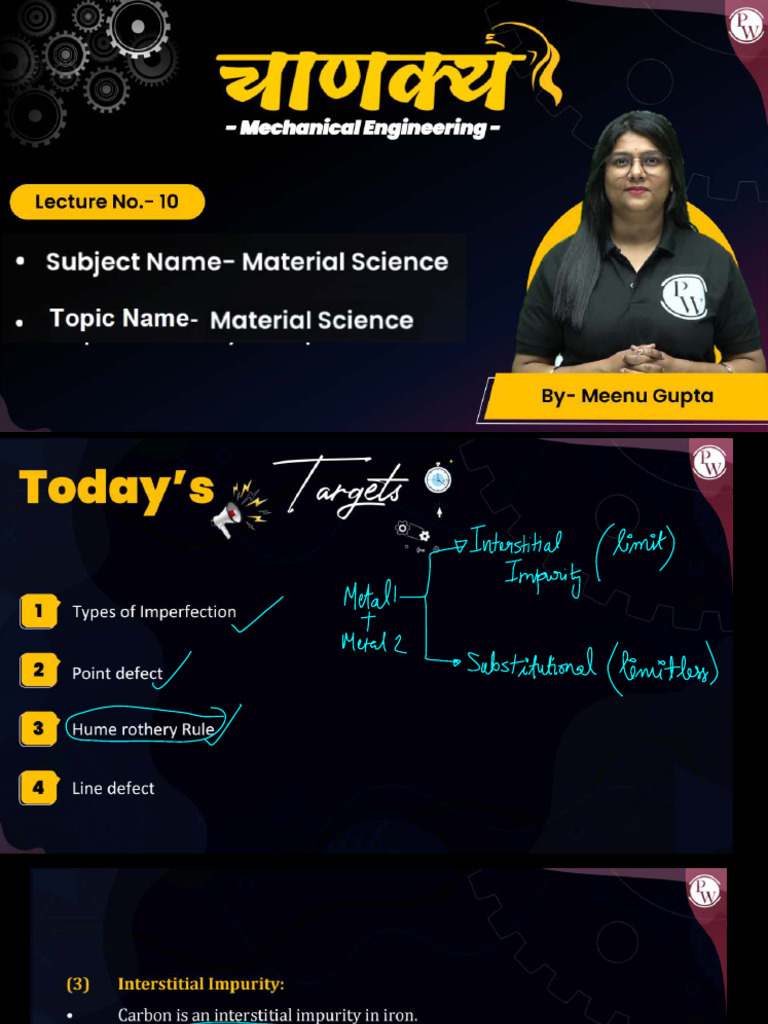 Material Science 10 Class Notes Chanakya AEJE Mechanic | PDF