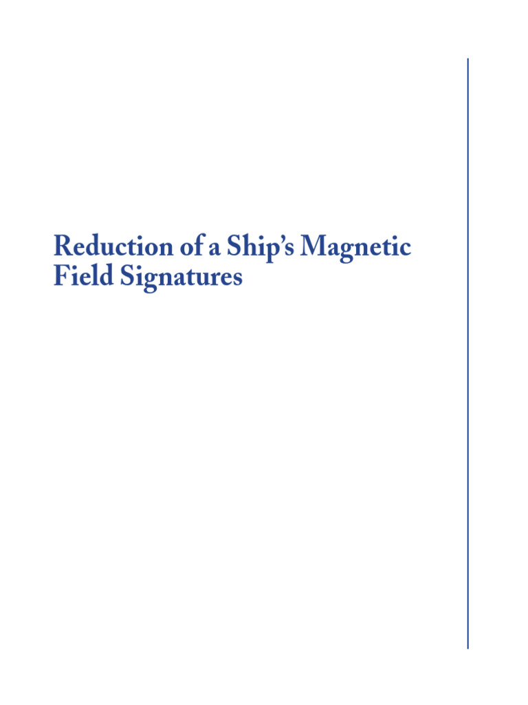 Reduction Ship Mag Field Signatures | PDF | Naval Mine | Anode