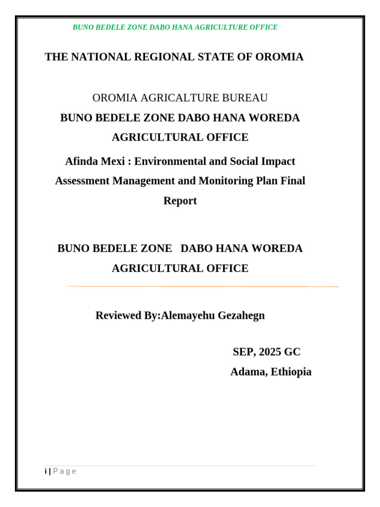 Environmental Impact Assessment Report | PDF | Environmental Impact ...