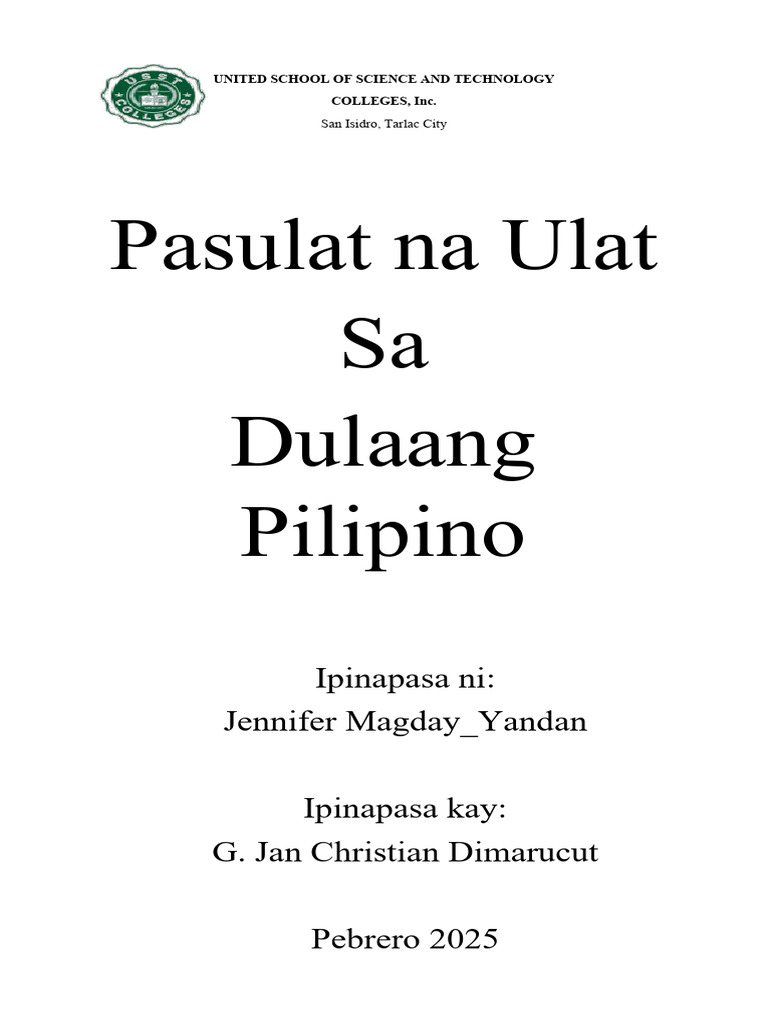 Reporter 1 Dulaang Pilipino | PDF