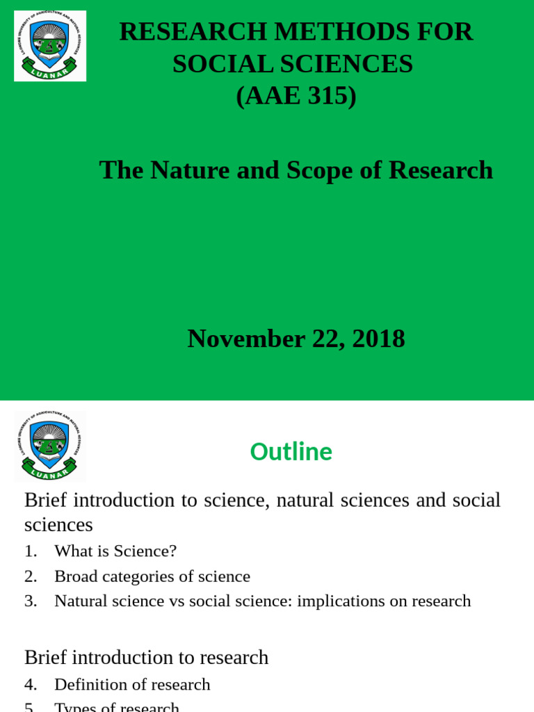 The Nature and Scope of Research | PDF | Quantitative Research | Science