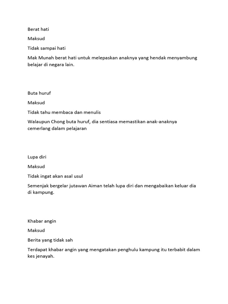 Makna dan Contoh 'Berat Hati' | PDF