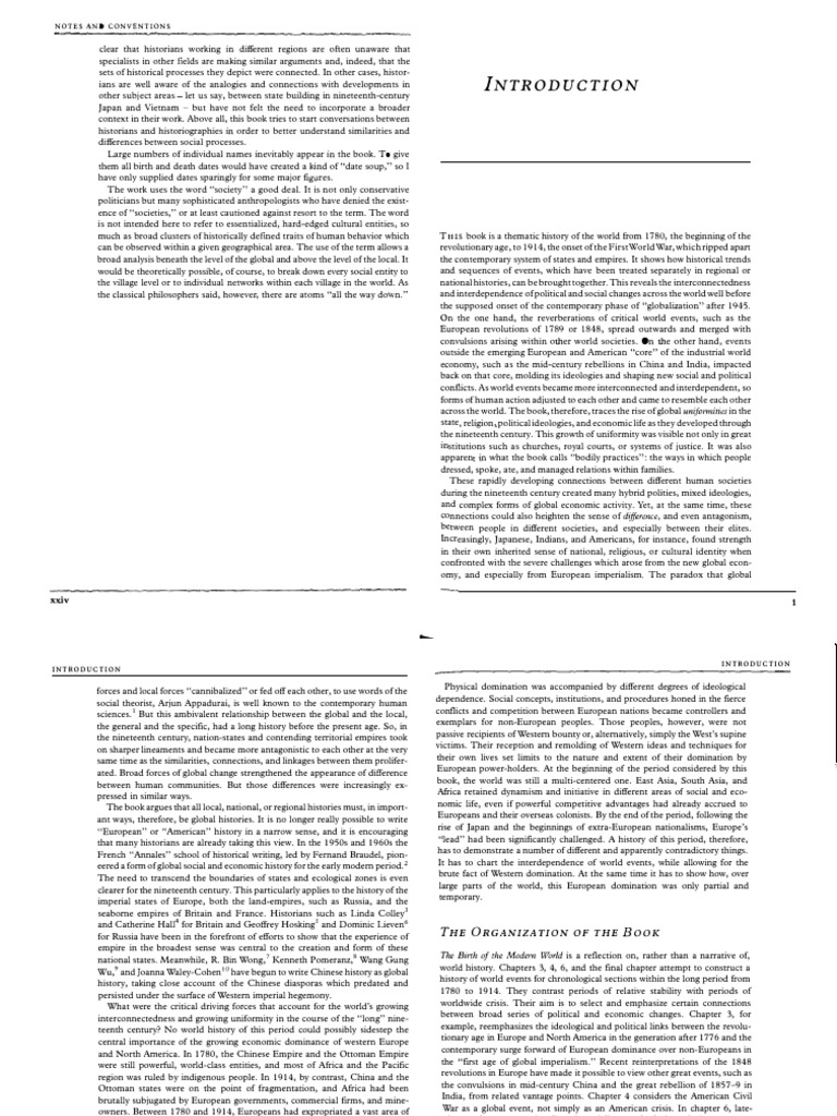 C. A. Bayly, "The Birth of The Modern World, 1780-1914" (2004 ...