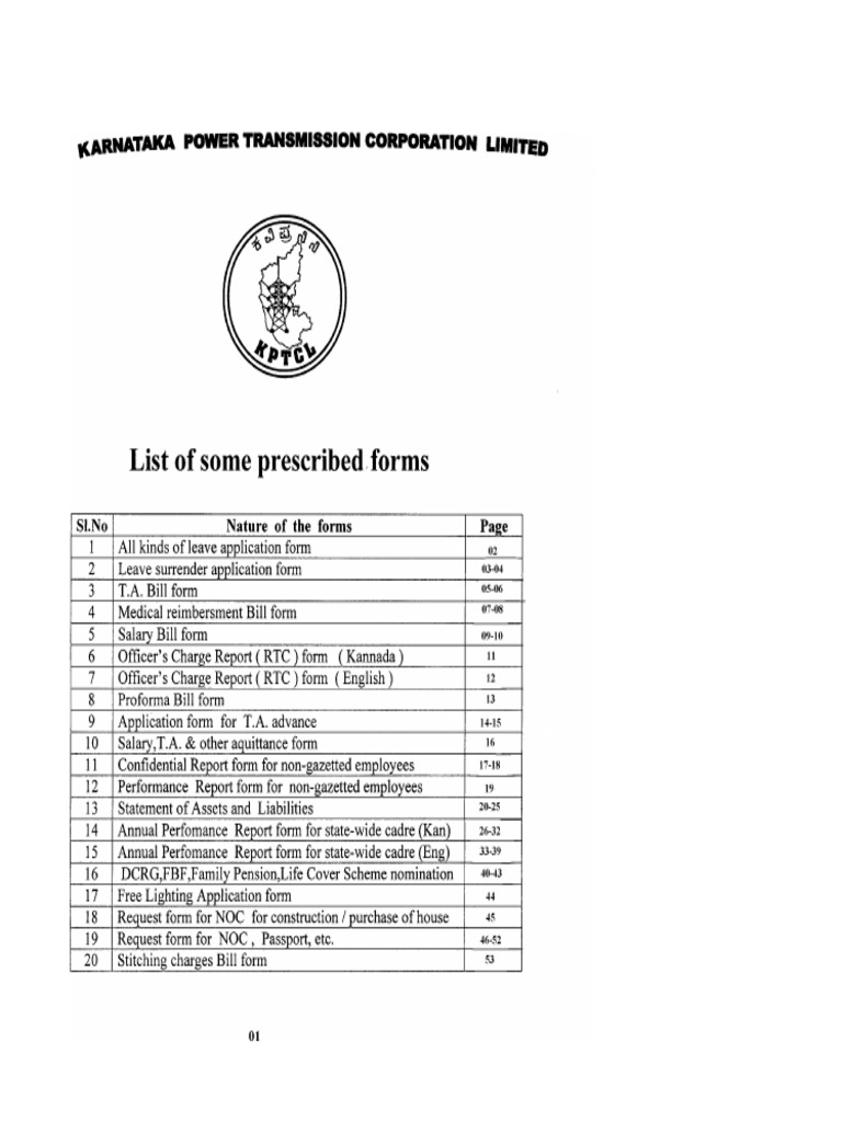 KPTCL Formspdf | PDF