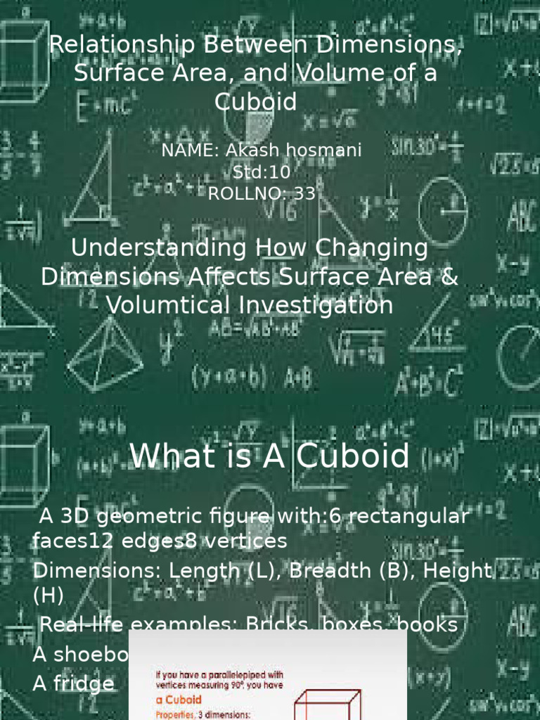 Cuboid SurfaceArea Volume 020137 | PDF