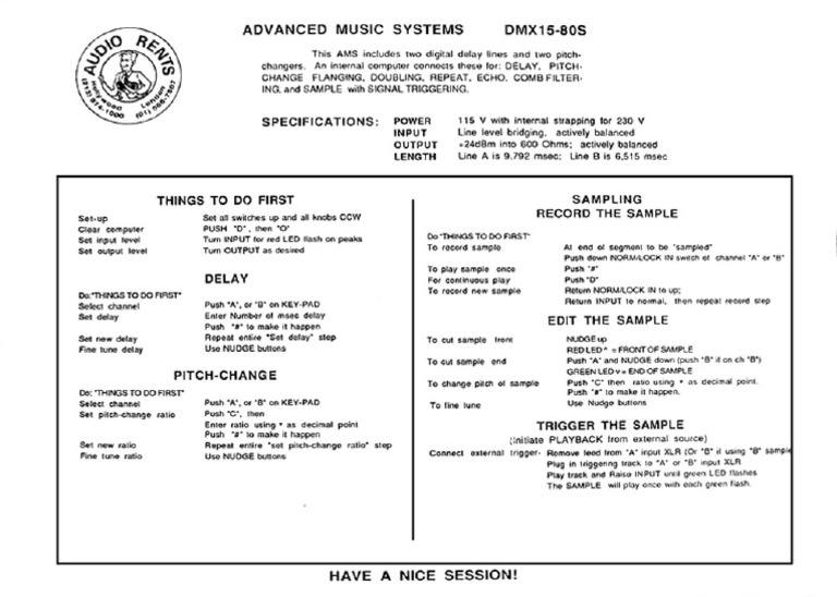 DMX 15-80S - Getting Started | PDF