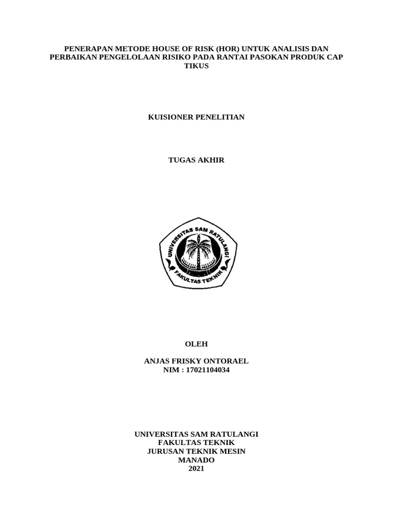 Kuisioner Hor Fase Responden 5 | PDF