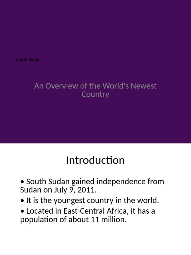 Overview of South Sudan's Challenges | PDF