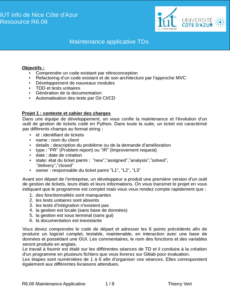 Maintenance d'un outil de tickets Python | PDF | PostgreSQL | Python ...