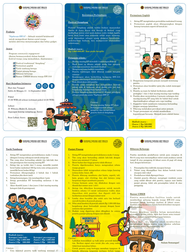 Brosur Acara & Ketentuan Lomba | PDF
