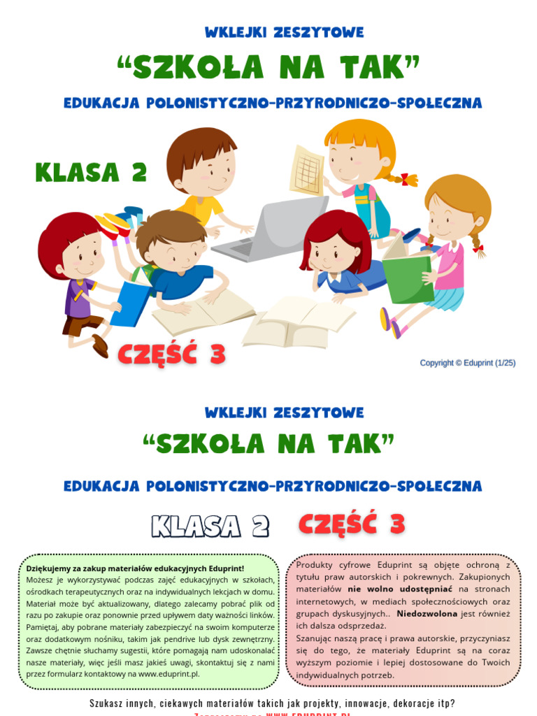 Kl.2 Cz.3 Szkola Na Tak Pol Przyr Spol | PDF