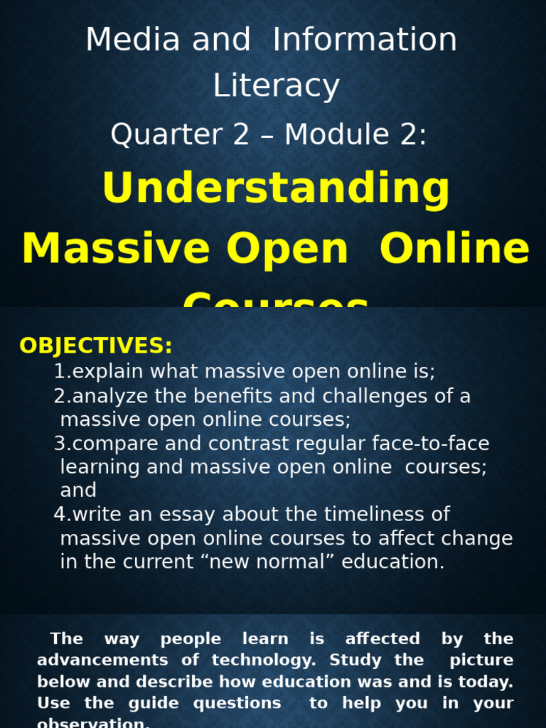 Understanding MOOCs in Modern Education | PDF | Massive Open Online ...