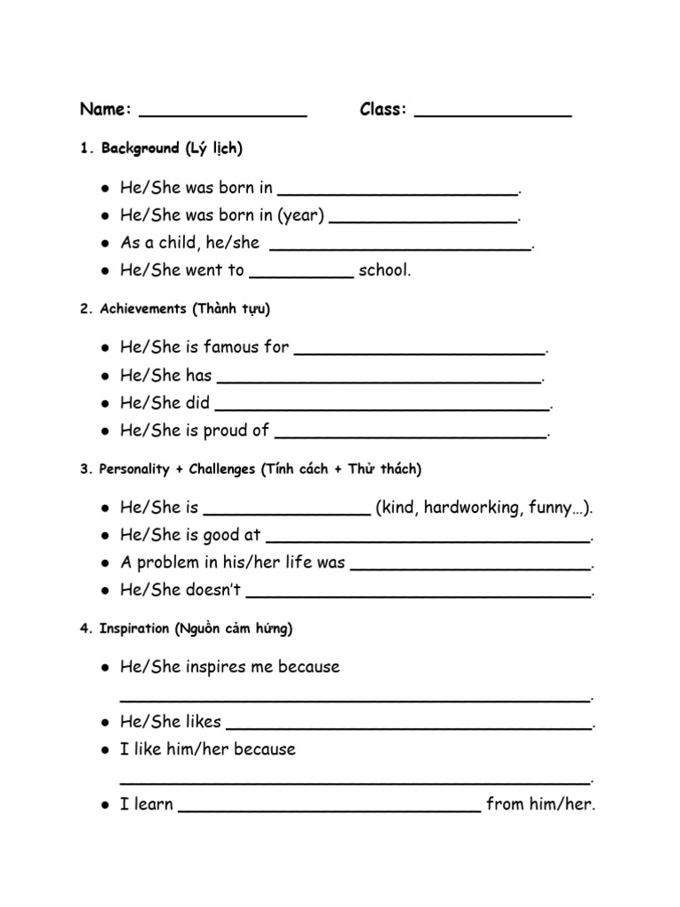 Describing a Role Model | PDF | Adjective | Verb