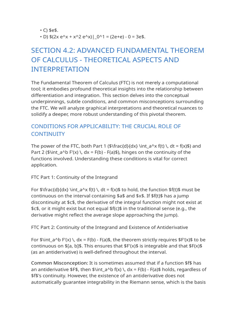 Calculus Fundamentals Quiz-23 | PDF | Integral | Derivative