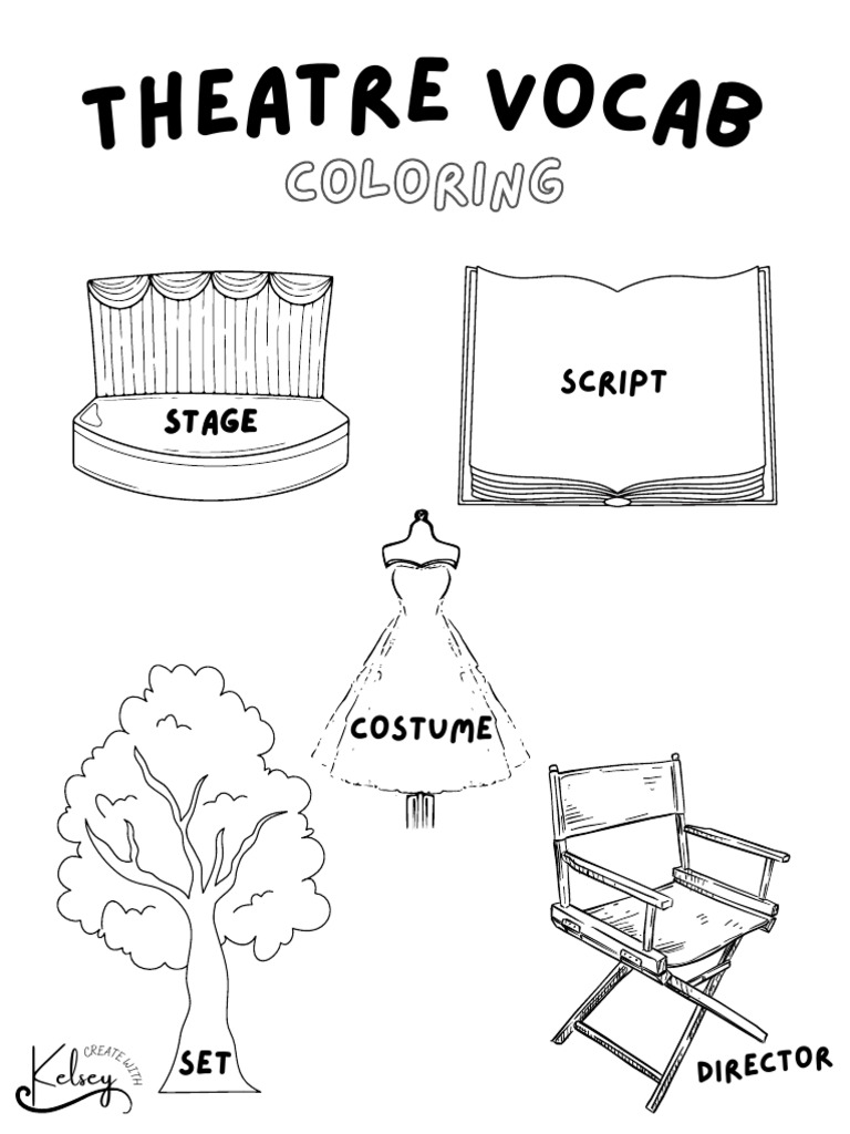 Theatre Vocab: Coloring | PDF