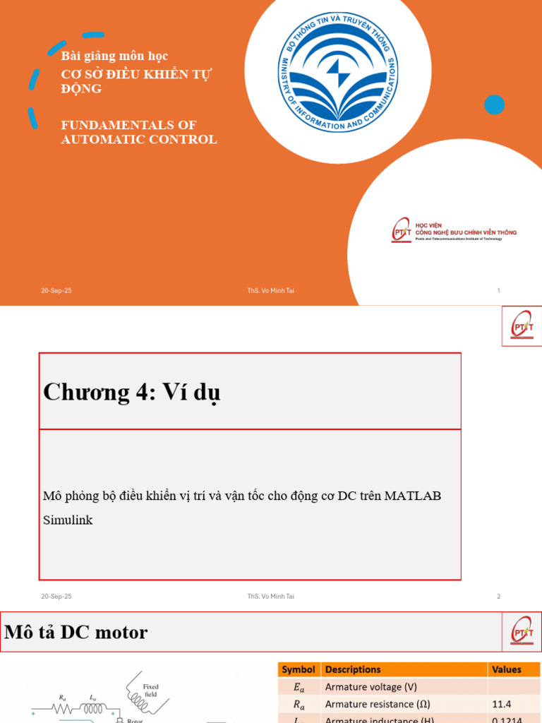 CSDKTD Chuong 4 Dieu Khien Dcmotor Matlab | PDF