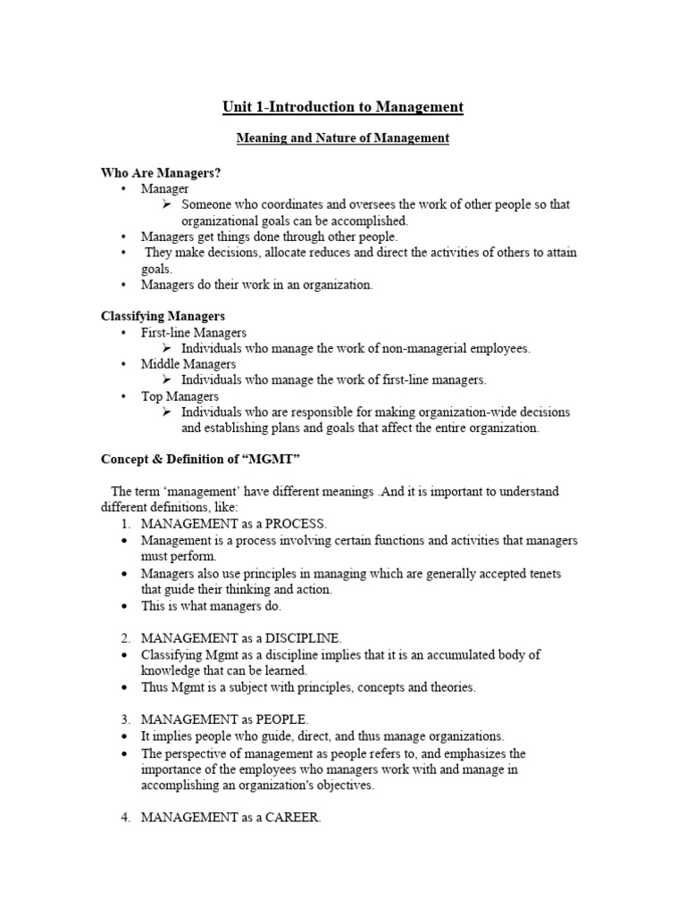 BBA MPOB Handout Module 1 | PDF | System | Goal