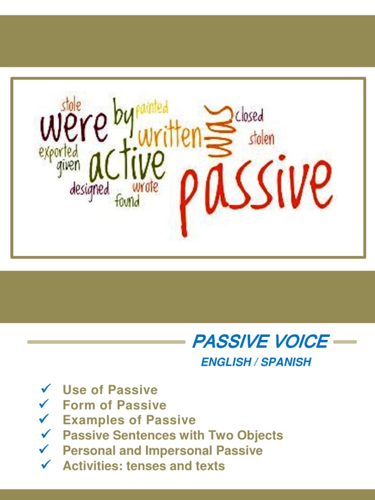 Passive Voice | Verbo | Reglas