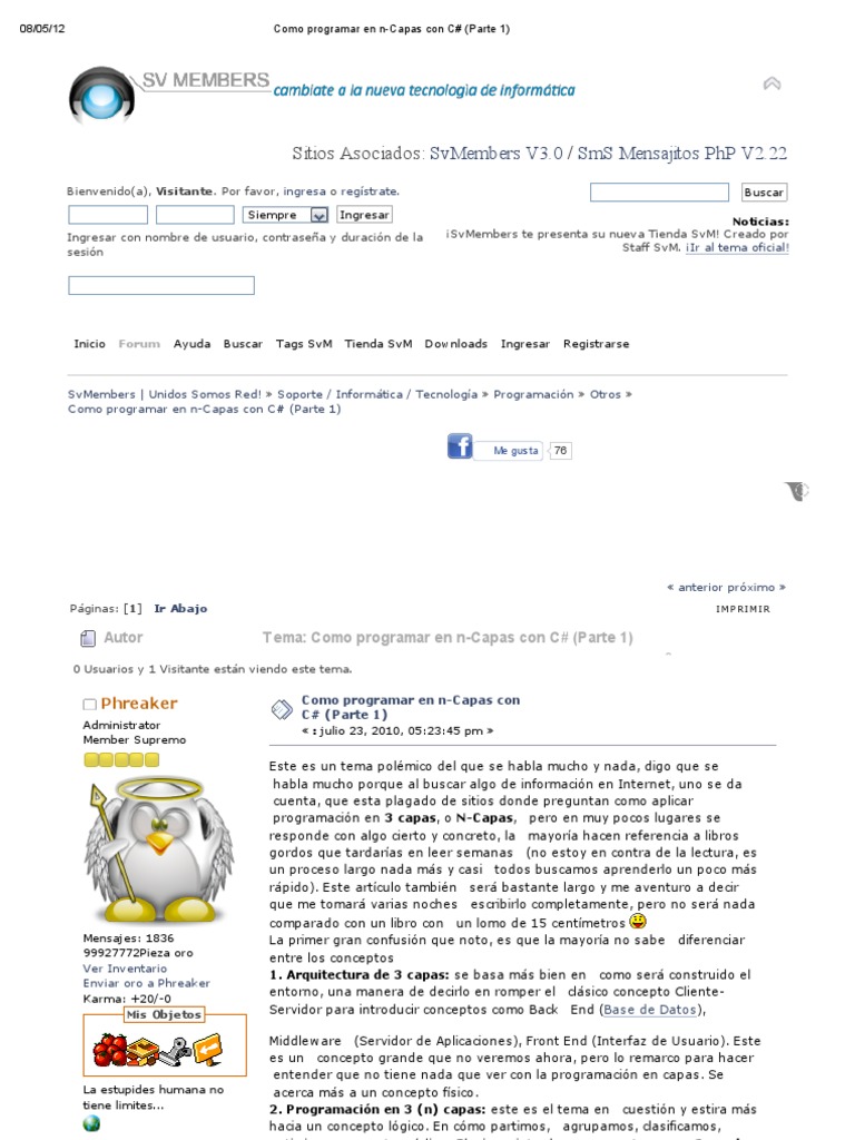 Como Programar en N-Capas Con C# (Parte 1) | PDF | Interfaz de usuario ...