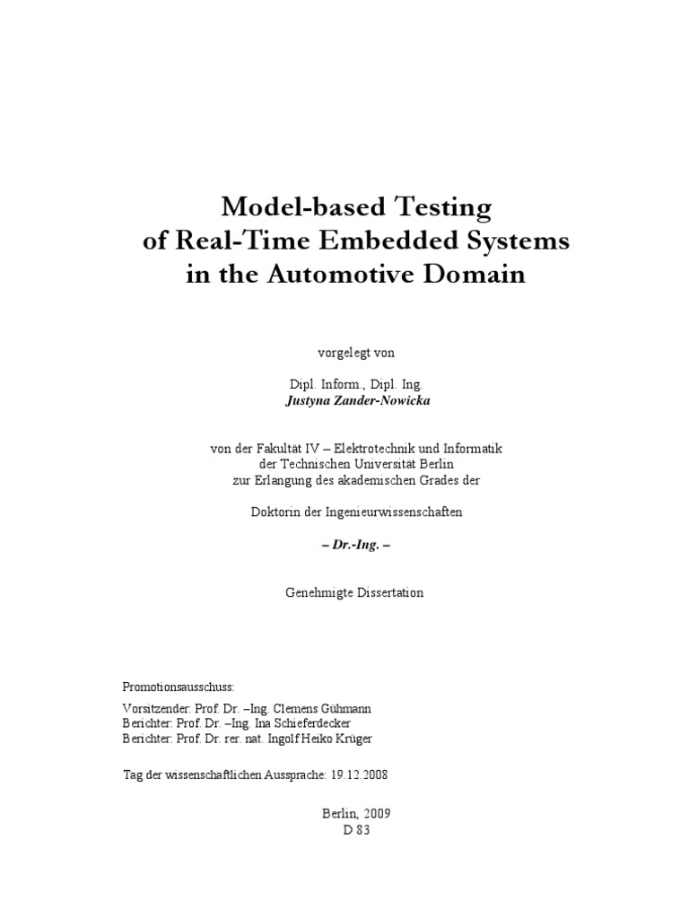 Model Based Testing For Real Time Embedded System | PDF | Software ...