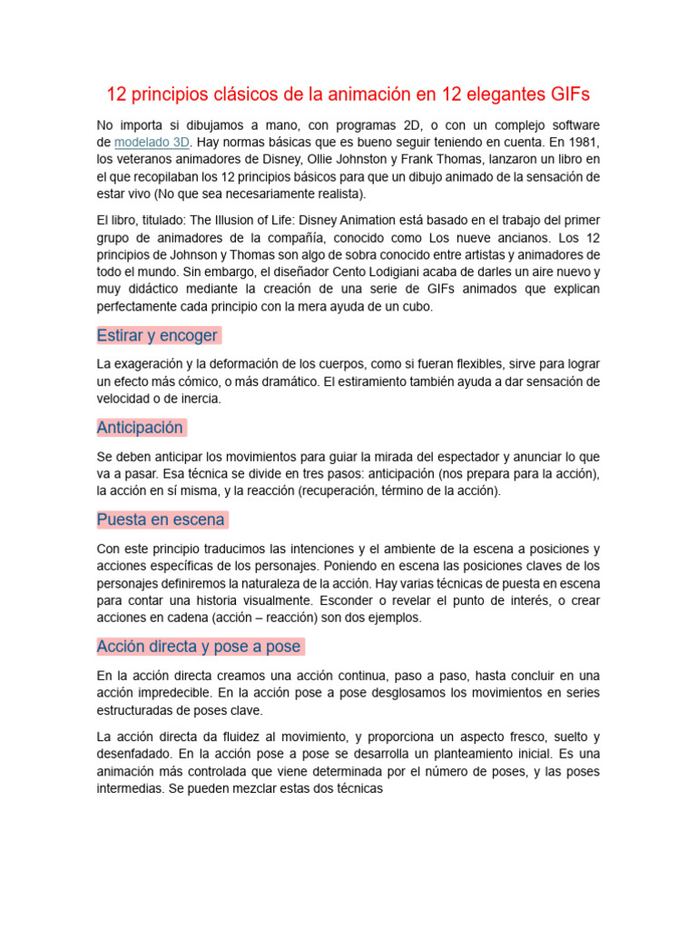 Lectura U1. 12 Principios Clásicos de La Animación en 12 Elegantes GIFs ...