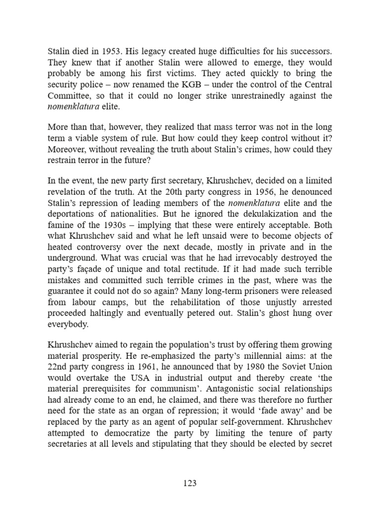 Russian History - A Very Short Introduction - Fall of USSR | PDF ...