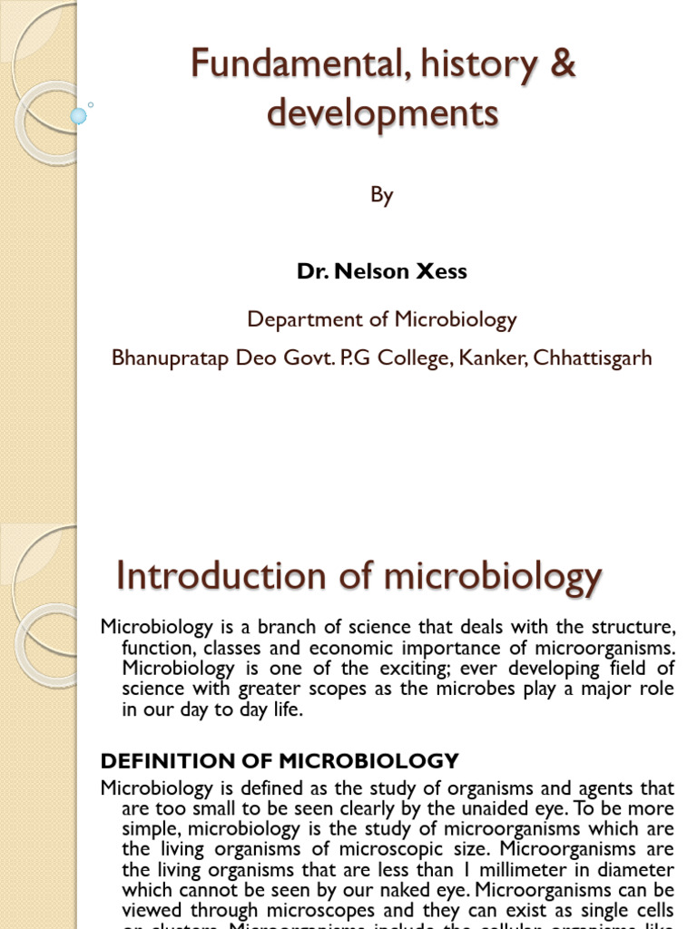 Overview of Microbiology Basics | PDF | Microorganism | Microbiology