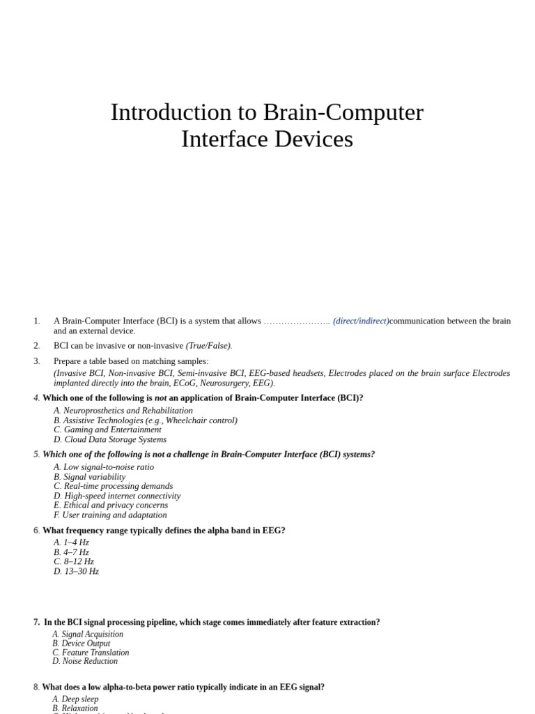 Part 3 BCI | PDF | Electroencephalography | Magnetoencephalography