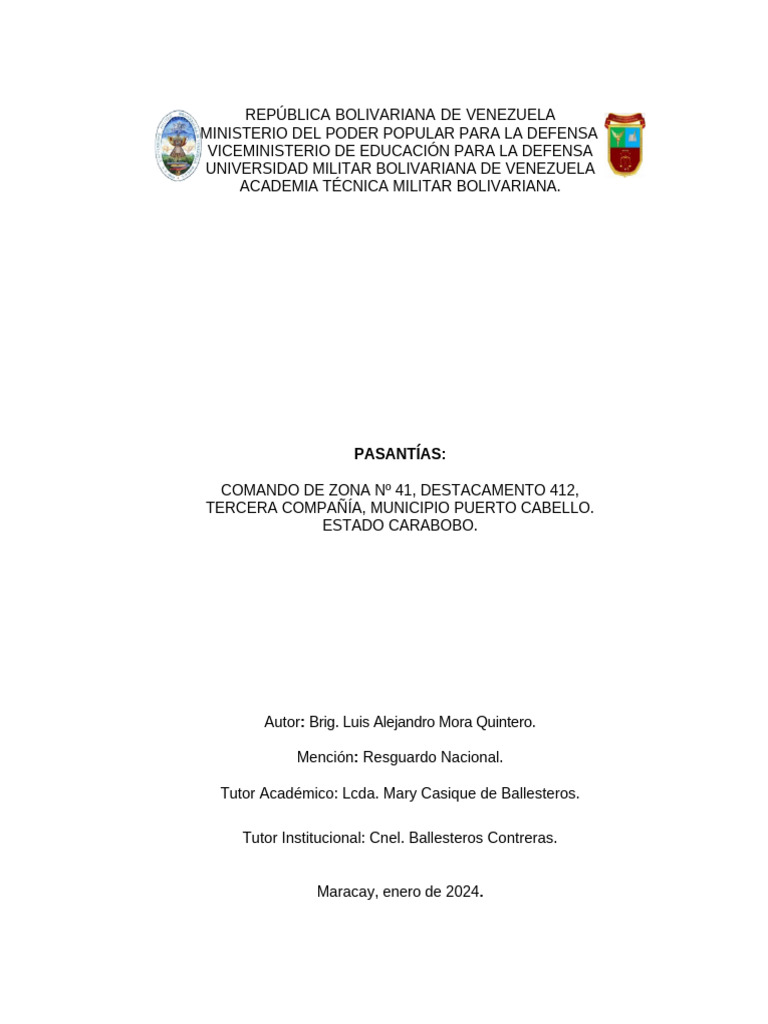 Informe Mora Quintero Luis Alejandro | PDF | Venezuela | aduana