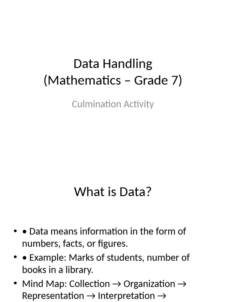 Data Handling Techniques for Grade 7 | PDF