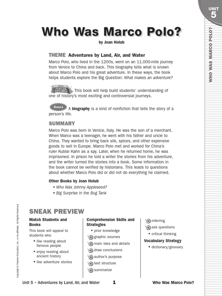 2ESO Who Is Marco Polo | PDF | Marco Polo | Reading Comprehension