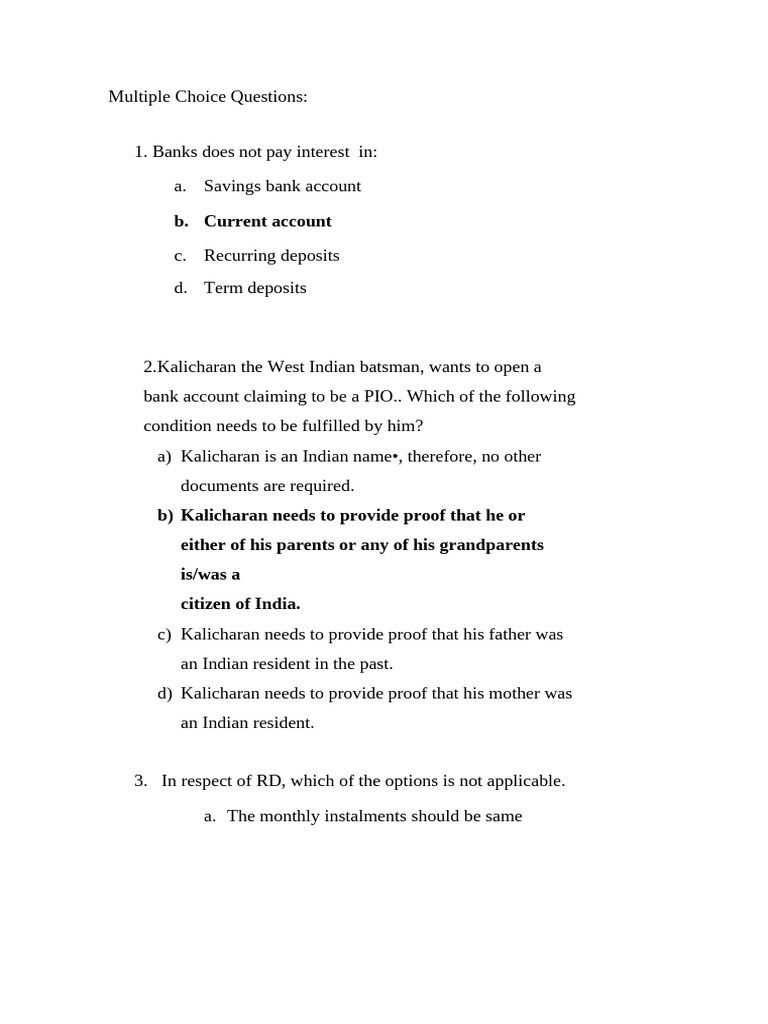 Banking and Finance Multiple Choice Quiz | PDF | Banks | Business