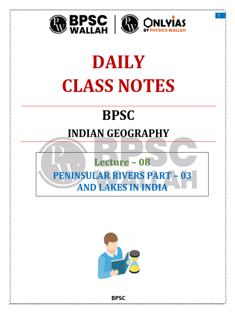 Indian Geography 08 Daily Class Notes (English) | PDF | River Delta ...