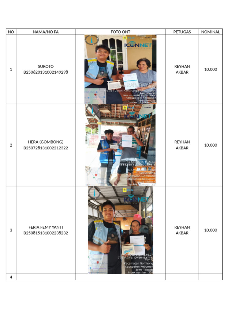 Contoh Form Rekap Deak | PDF