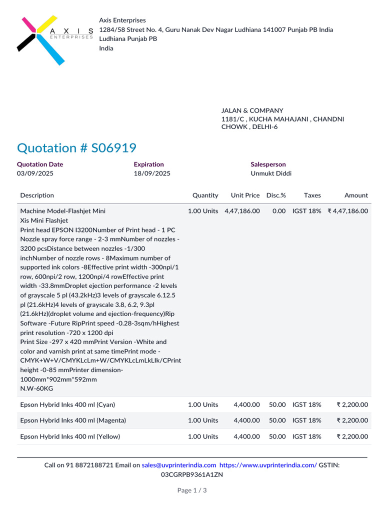 Quotation - S06919 | PDF | Graphic Design