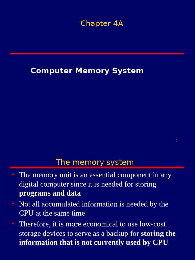 Ch 4A_cache Memory | PDF | Computer Data Storage | Random Access Memory
