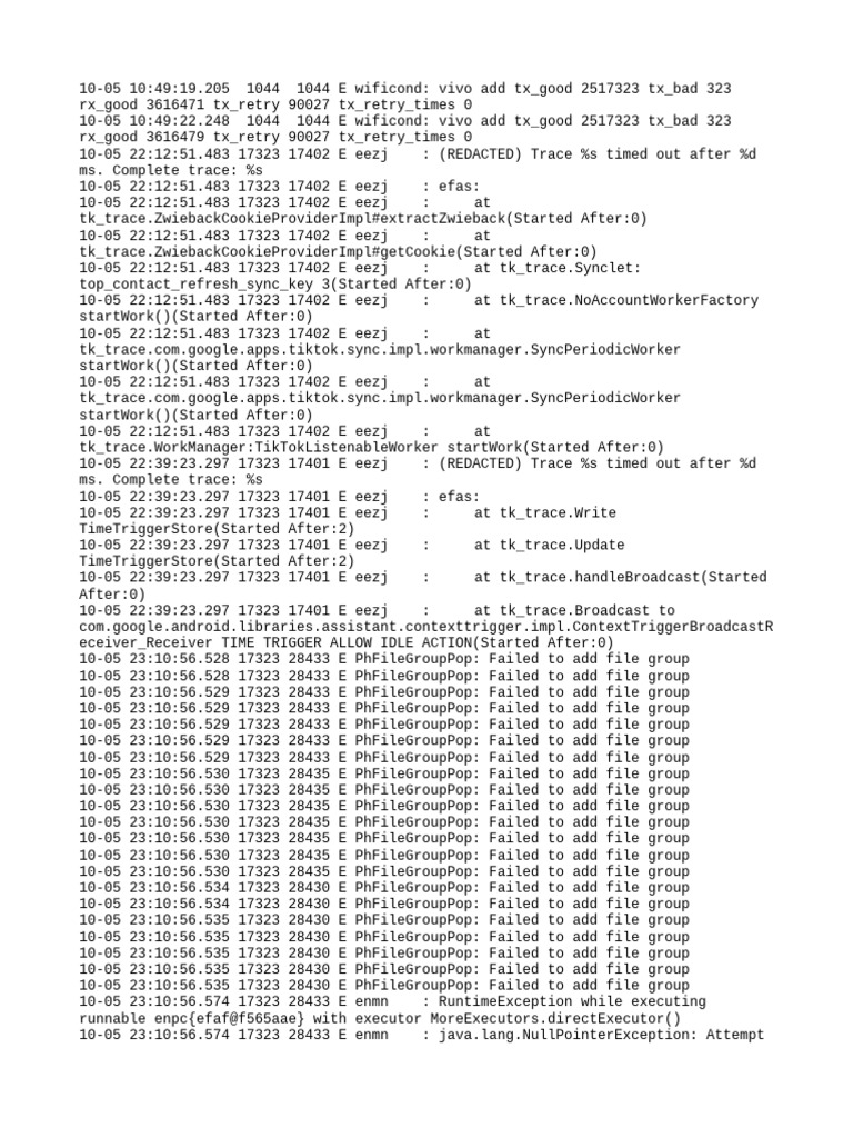 Log | PDF | Java (Programming Language) | Databases