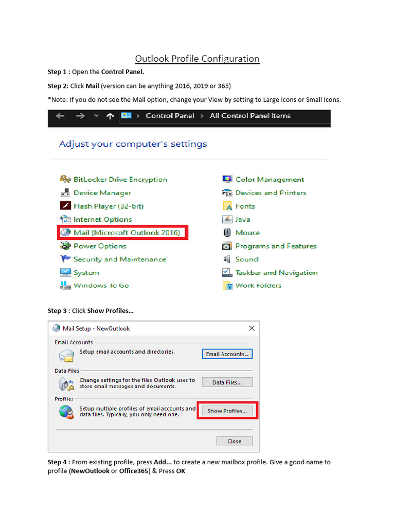 Setup Outlook | PDF