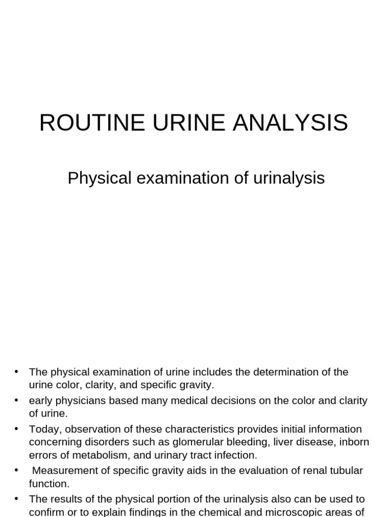 3 Physical Examination of Urine Part 3 | PDF | Urine | Medical Specialties