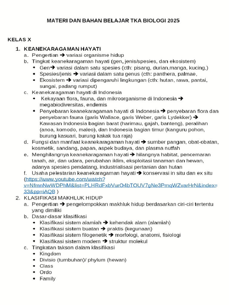 Biologi TKA | PDF