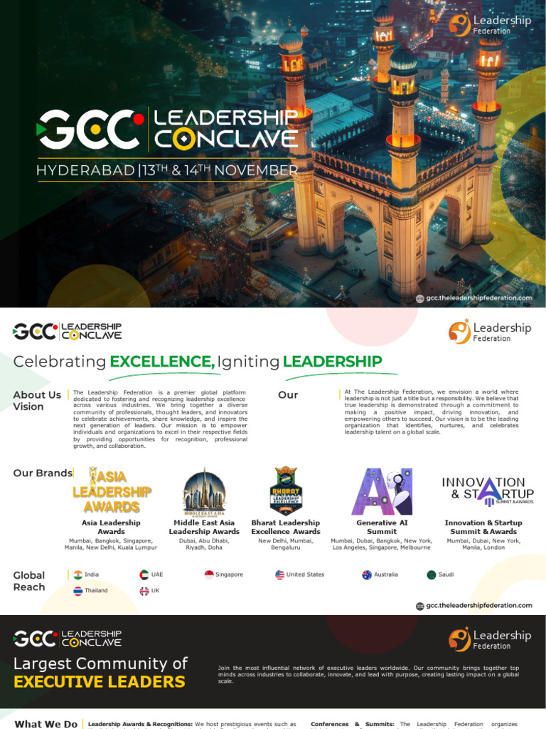 GCC Leadership Conclave 2023, Hyderabad | PDF | Gulf Cooperation ...