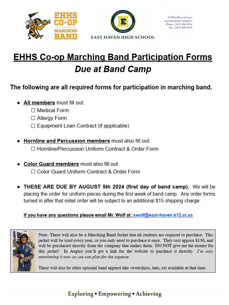 2024 Marching Band Forms | PDF