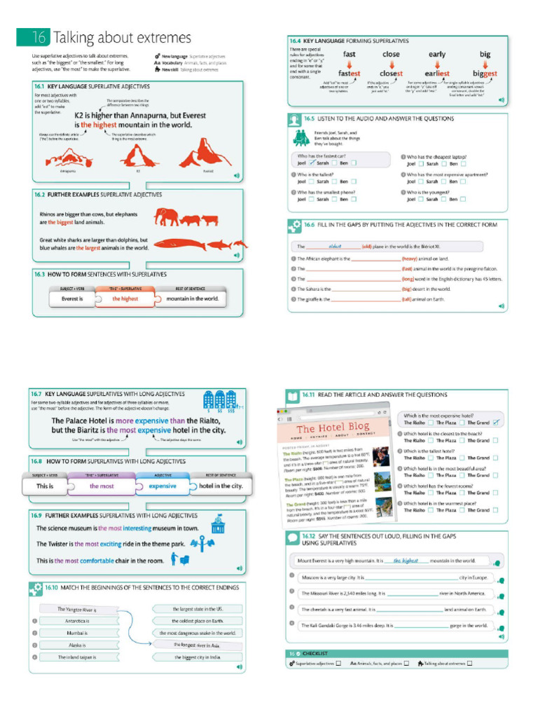 Superlative Adjectives - Grade 9 | PDF
