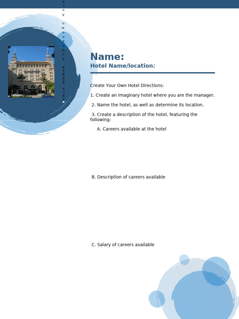 Create Your Own Hotel | PDF
