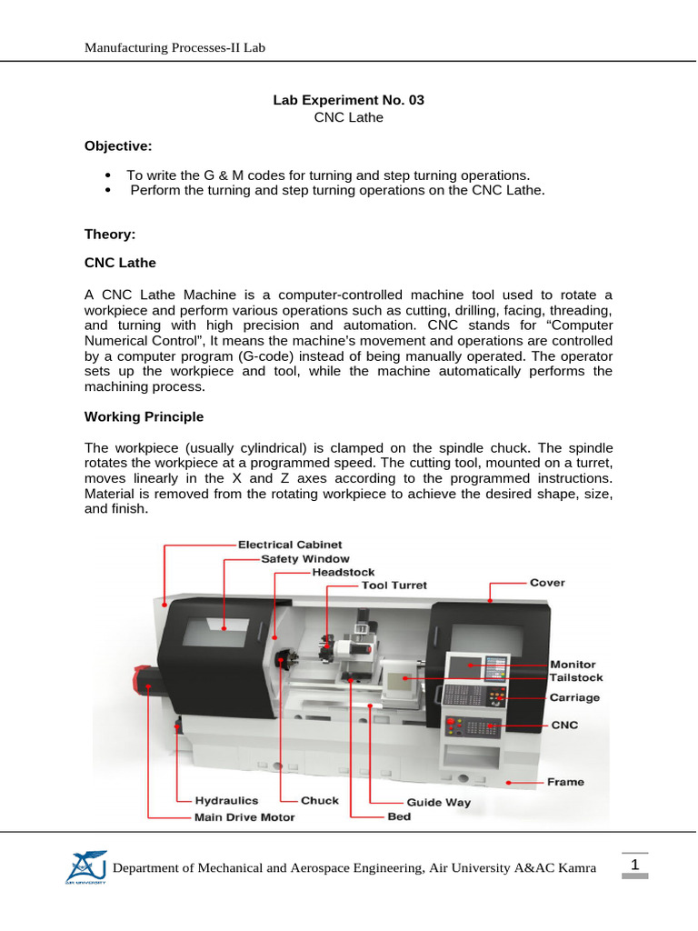Lab Report #03 CNC Lathe (MP2 Lab Fall 2025) - Performing Turning and ...